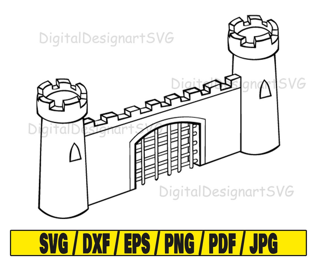 Castle Gate Svg, Gate Svg, Old Castle Svg, Medieval Svg, Sublimation ...