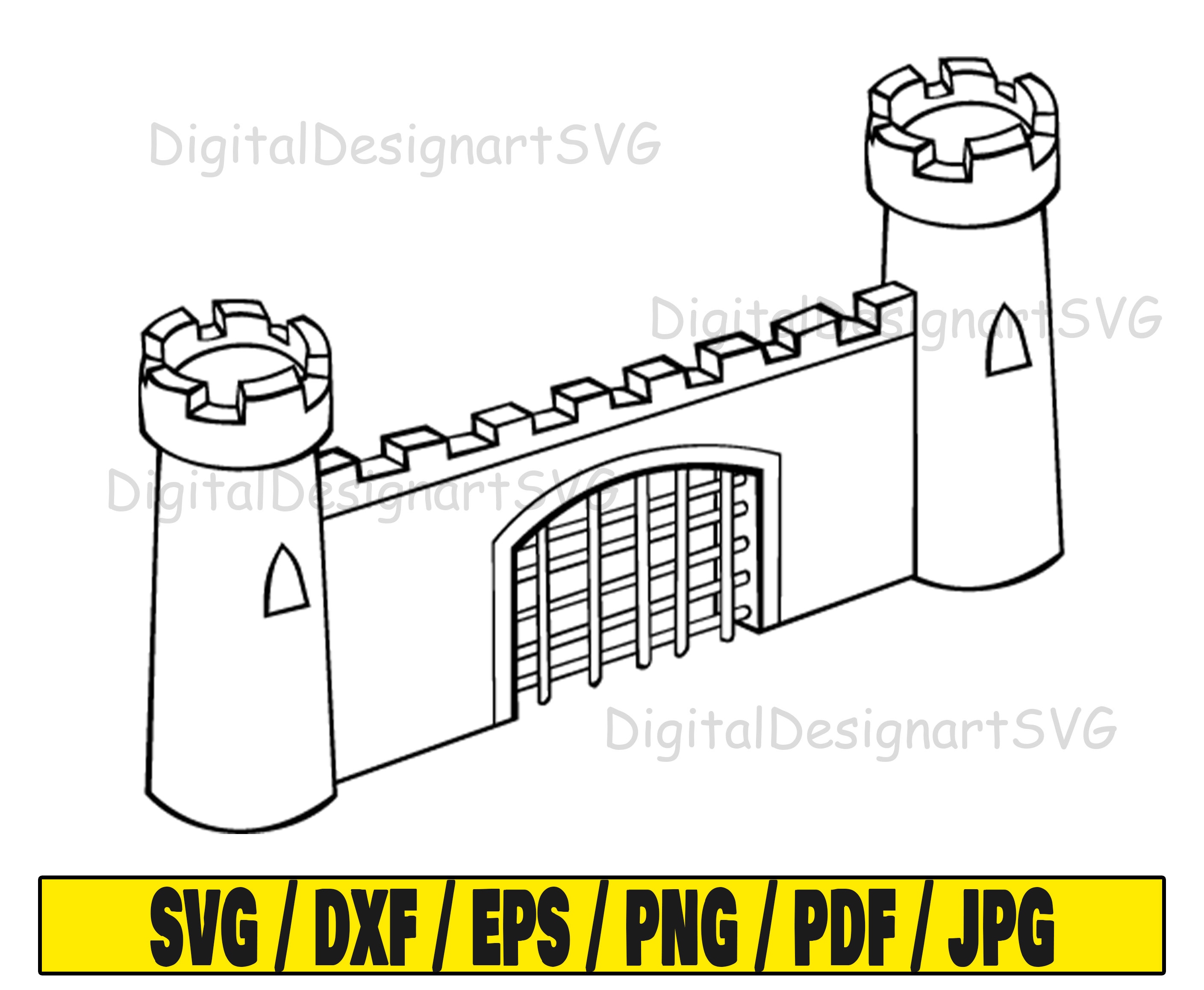 Castle Gate Svg, Gate Svg, Old Castle Svg, Medieval Svg, Sublimation ...