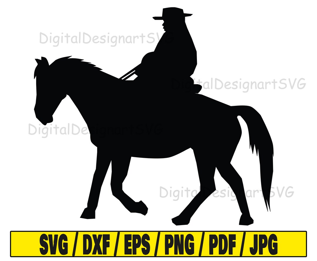 Cowboy Silhouette Svg, Cowboy Svg, Horse Svg, Cowboy and Horse Svg ...