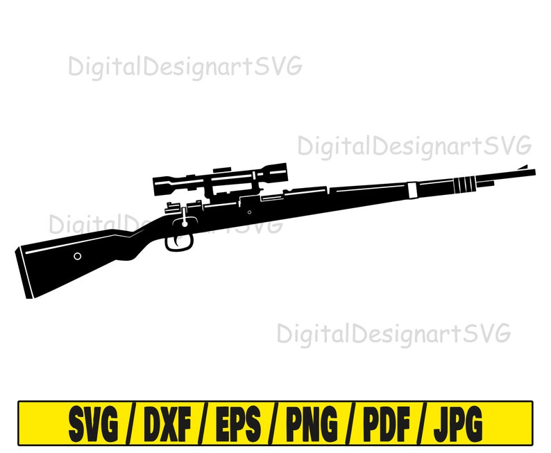 Rifle Svg Gun Svg Cut File Weapon Clipart Svg Cut File for - Etsy