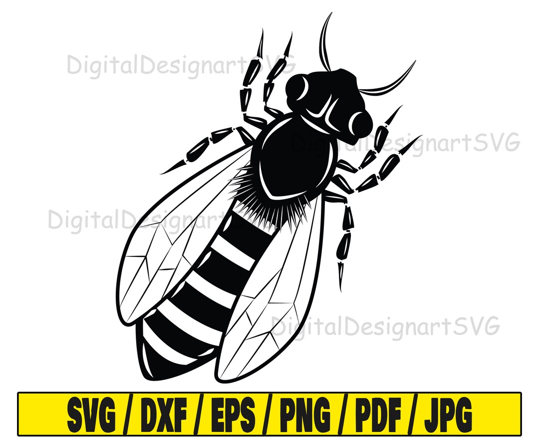 Bee Svg, Insect Svg, Animal Svg, Silhouette Svg, Svg Cut File, Honey ...