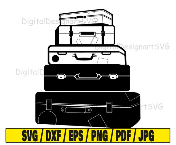 Luggage Svg Travel Svg Cut File Bag Clipart Svg Cut File | Etsy