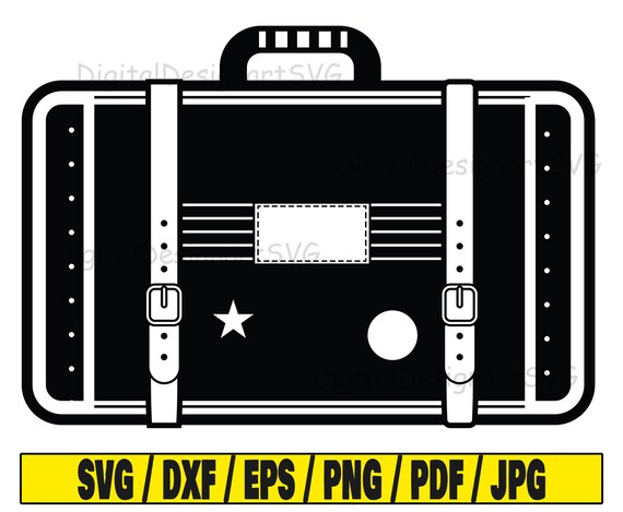 Suitcase Svg Luggage Svg Cut File Belt Clipart Svg Cut File | Etsy