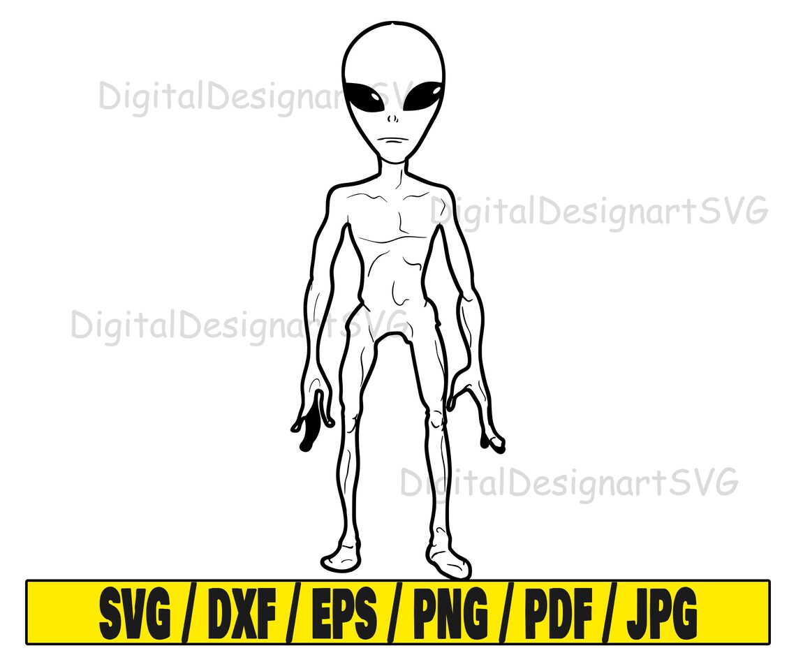 Alien Svg Space Svg Aliens Svg Outline Svg Science Fiction - Etsy Canada