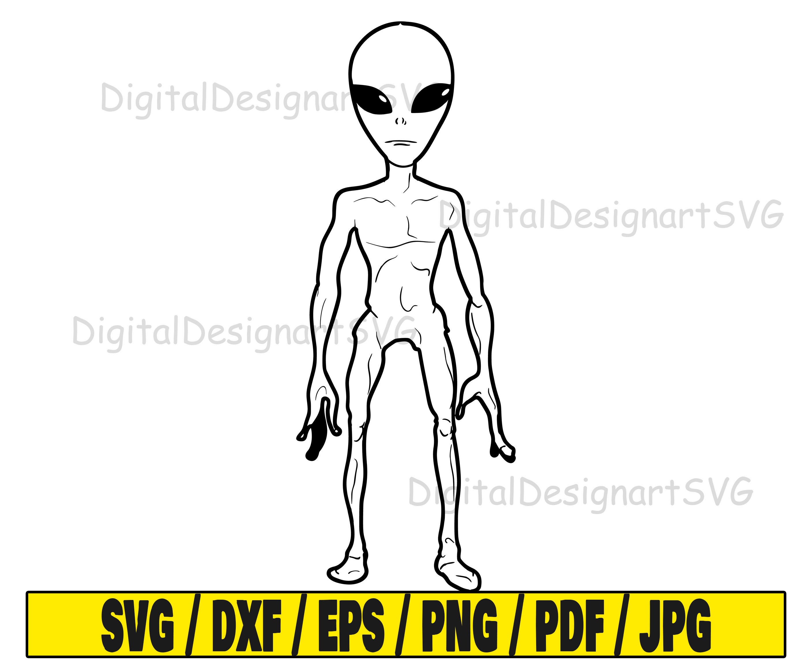Alien Svg Space Svg Aliens Svg Outline Svg Science Fiction - Etsy Canada