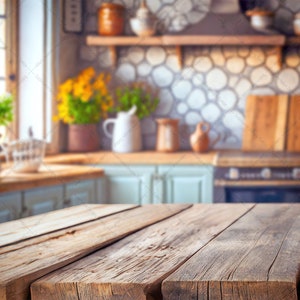 Kitchen Background Mockup Bundle, 5 in 1, Stock Photo Product Mockup ...