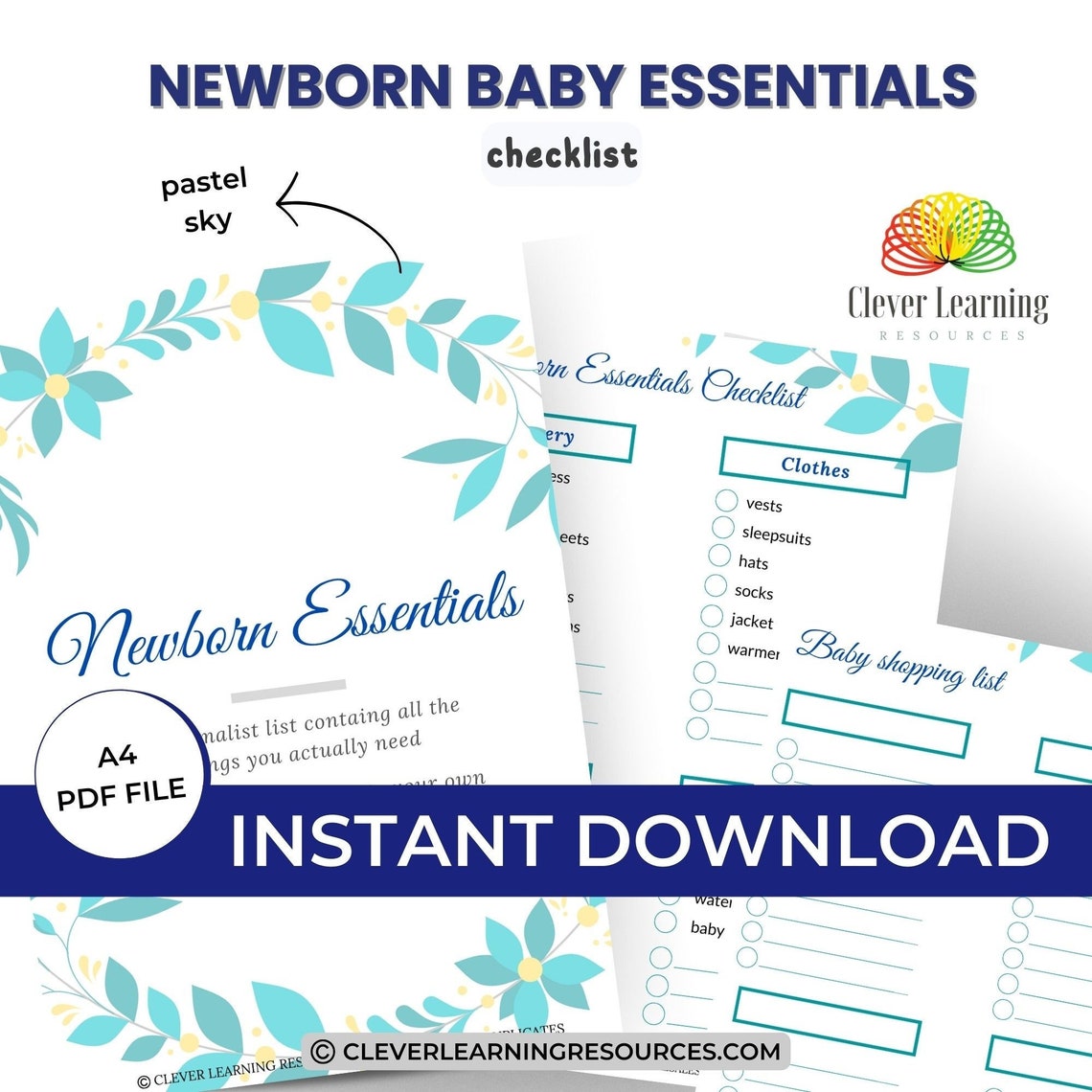 Newborn Essentials Checklist Printable Baby Checklist - Etsy