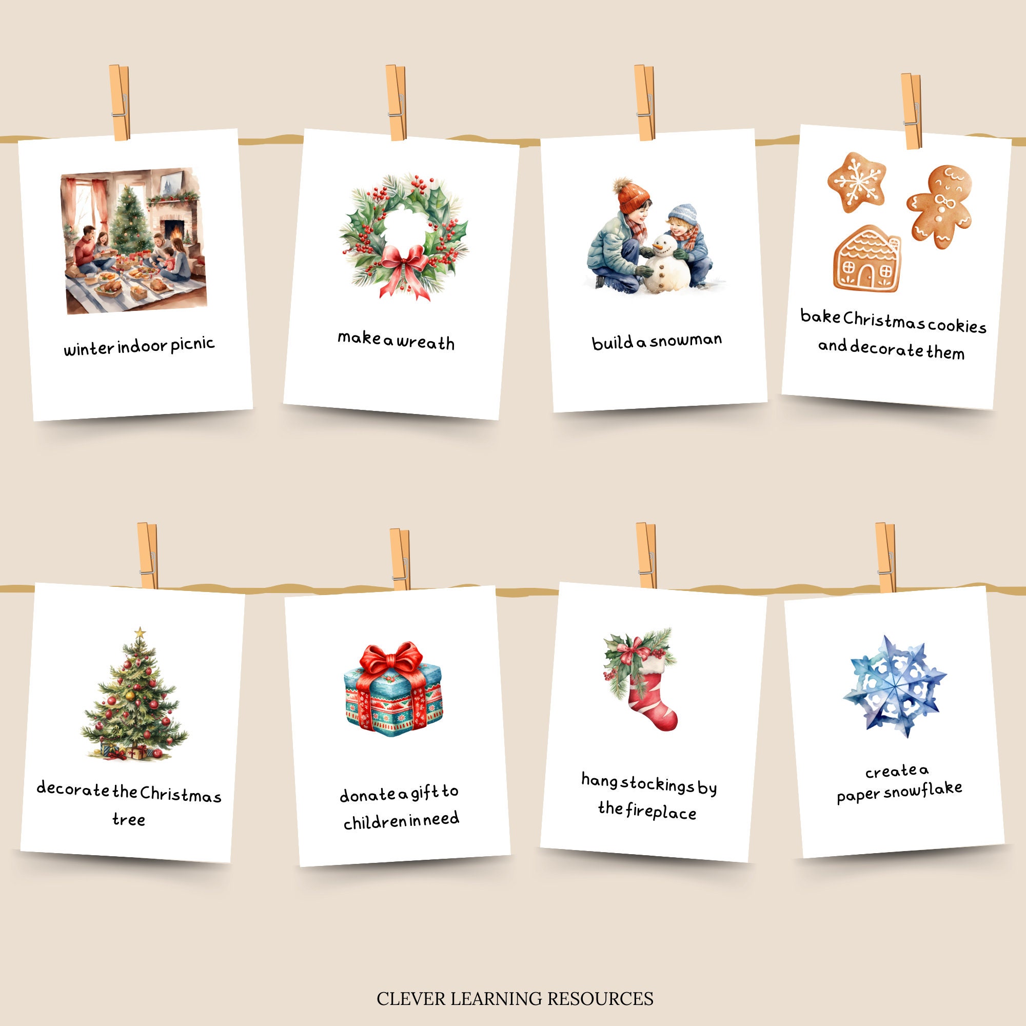 Printable Advent Activity Cards for Kids Things to Do This Christmas ...
