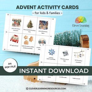 Printable Advent Activity Cards for Kids Things to Do This Christmas ...