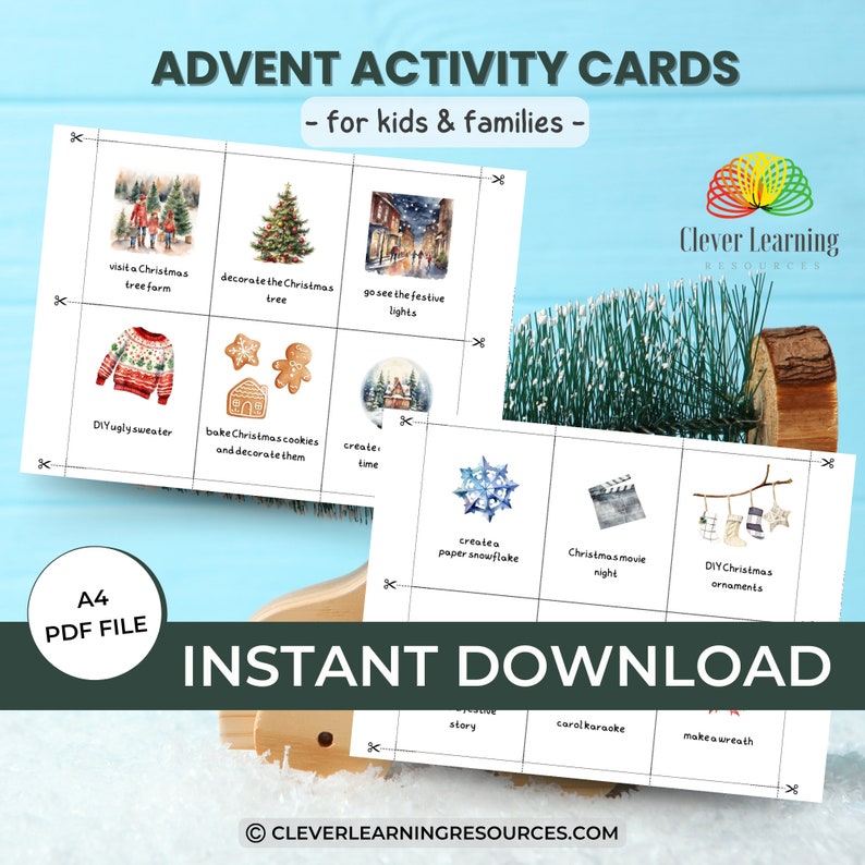 Printable Advent Activity Cards for Kids Things to Do This Christmas ...