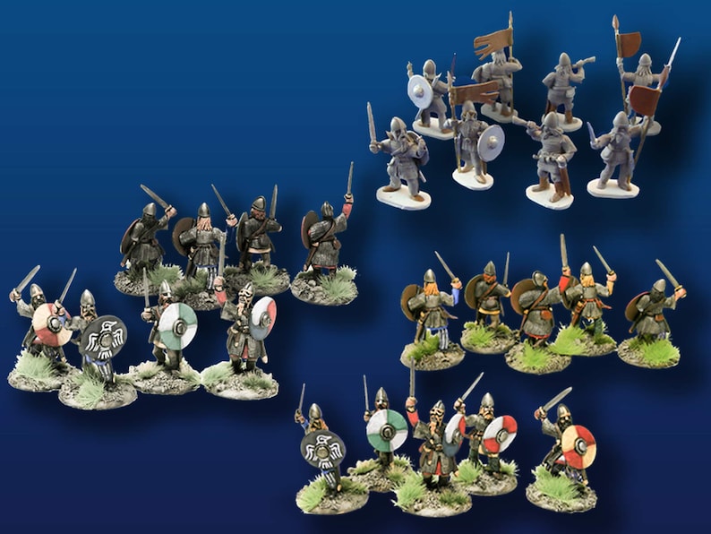 28mm Vikings W/ Swords & Command Set - Etsy