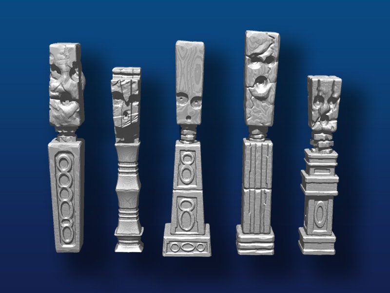 African Totems Set #2 (medium, 10-pack) - Etsy