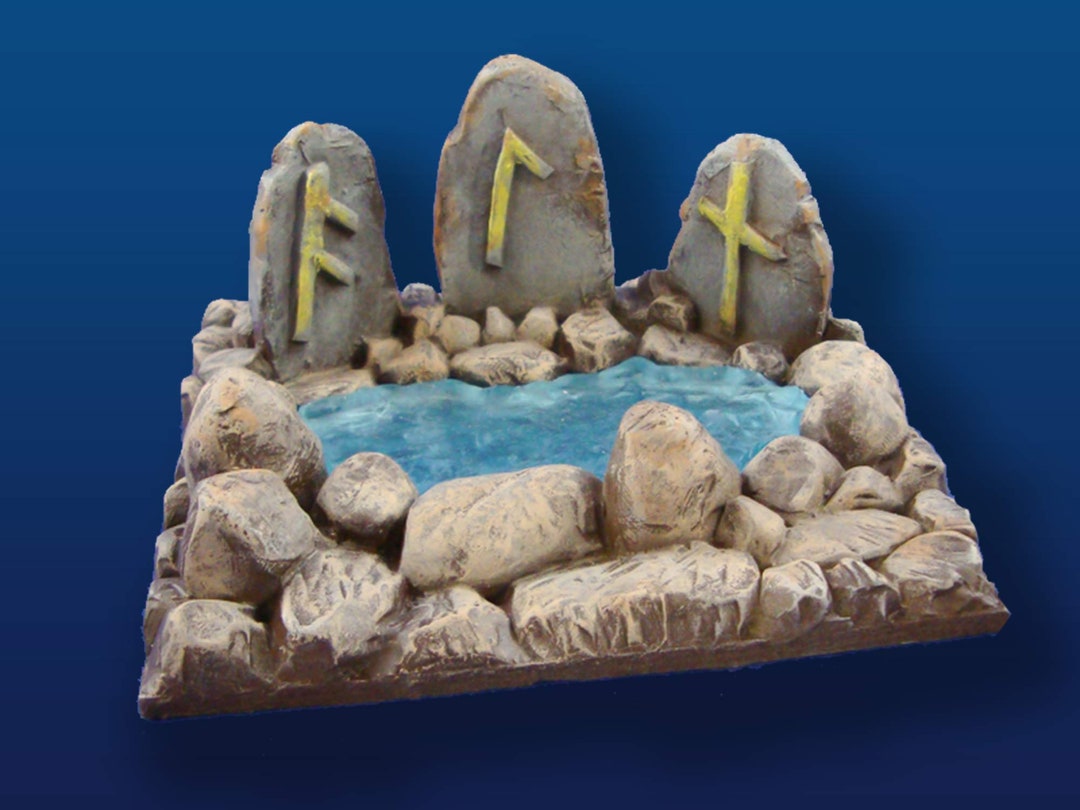 Rune Stones Blue Pond 4x4 - Unpainted - Etsy