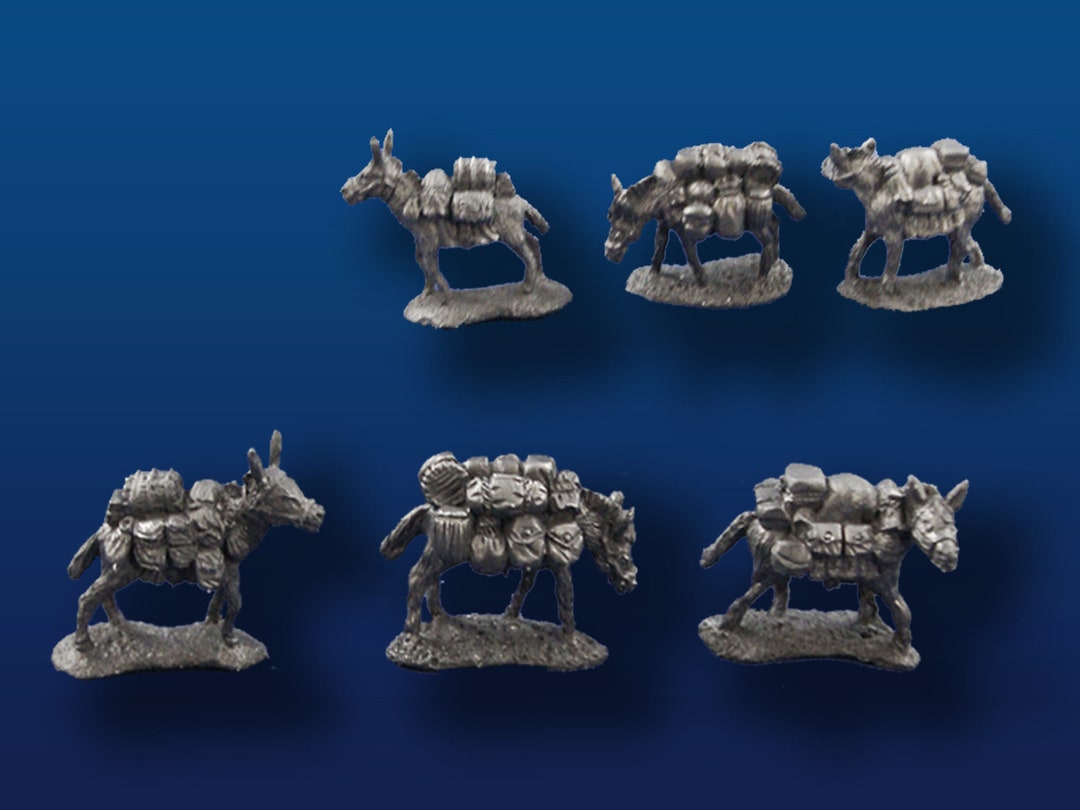 28mm Pewter Pack Mules (3) - Etsy