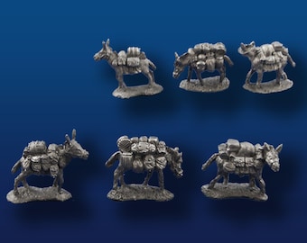 Pack Mules Dnd Miniature Terrain 15mm 28mm 32mm | D&D, Dungeons and ...