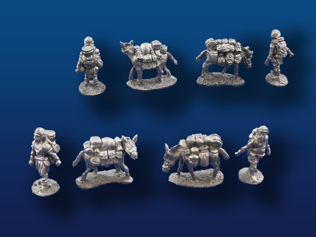 28mm Pack Mules & Handlers( 4 Pcs.) - Etsy