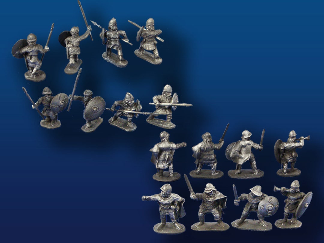 Carolingian Lt. Infantry W/ Spears & Command (16 Figs., 8 Poses) - Etsy