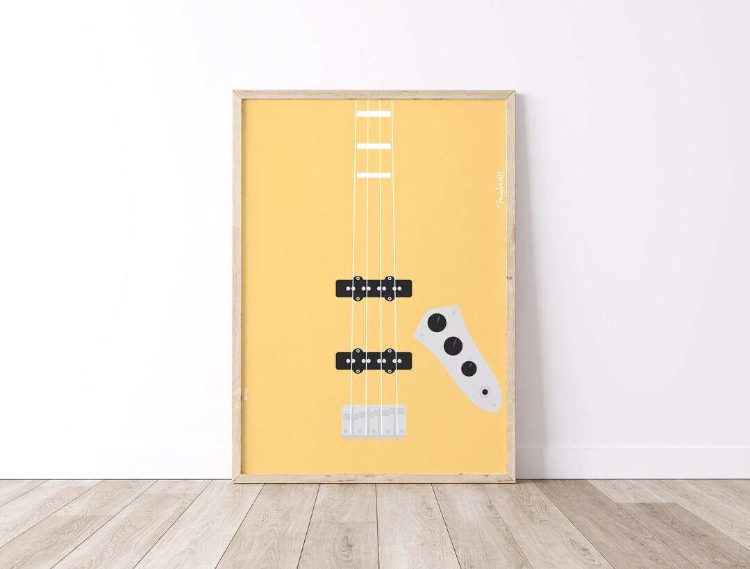 Bass Guitar Poster 3, Fender Bass Jazz Poster, Screen Print - Etsy