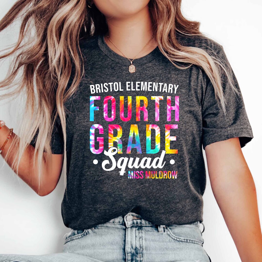 Personalized 4th Grade Teacher Shirt, Fourth Grade Squad Shirt, Fourth ...