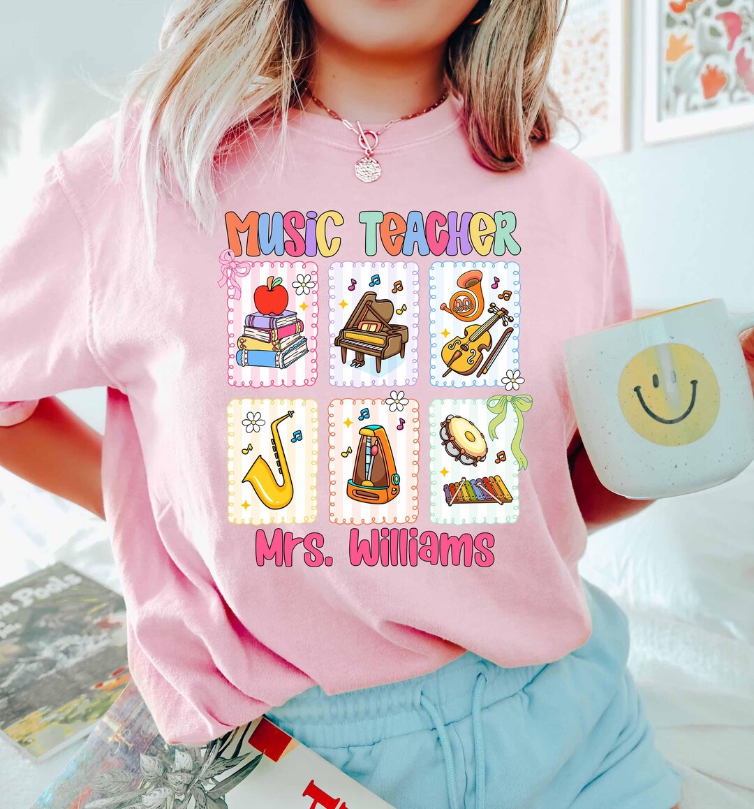 Music Teacher Back to School Shirt, Custom Teacher Shirt, Music Teacher ...