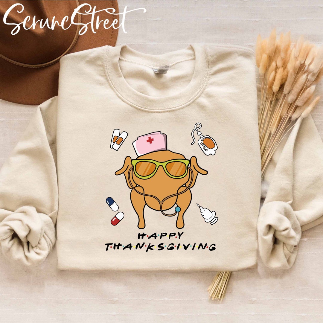 Thanksgiving Nurse Sweatshirt, Nurse Fall Shirt, Thankful Nurse Shirt ...