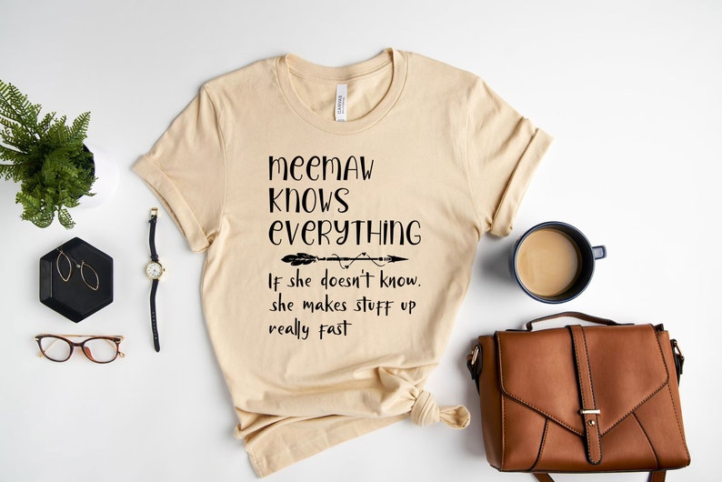 Funny Meemaw Shirt, Meemaw Knows Everything Shirt, Meemaw Life Shirt ...