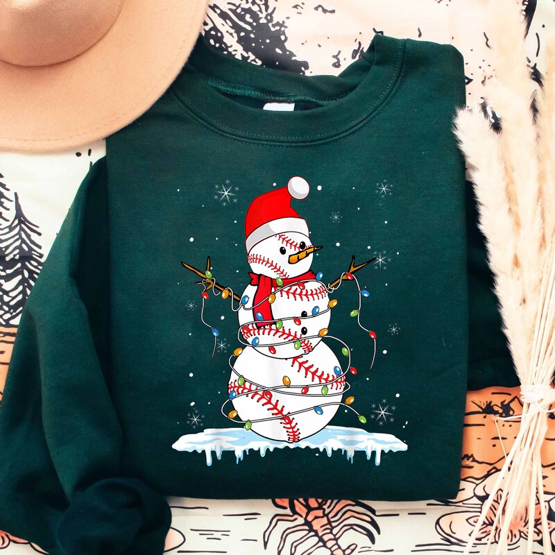 Baseball Snowman Svg - Etsy