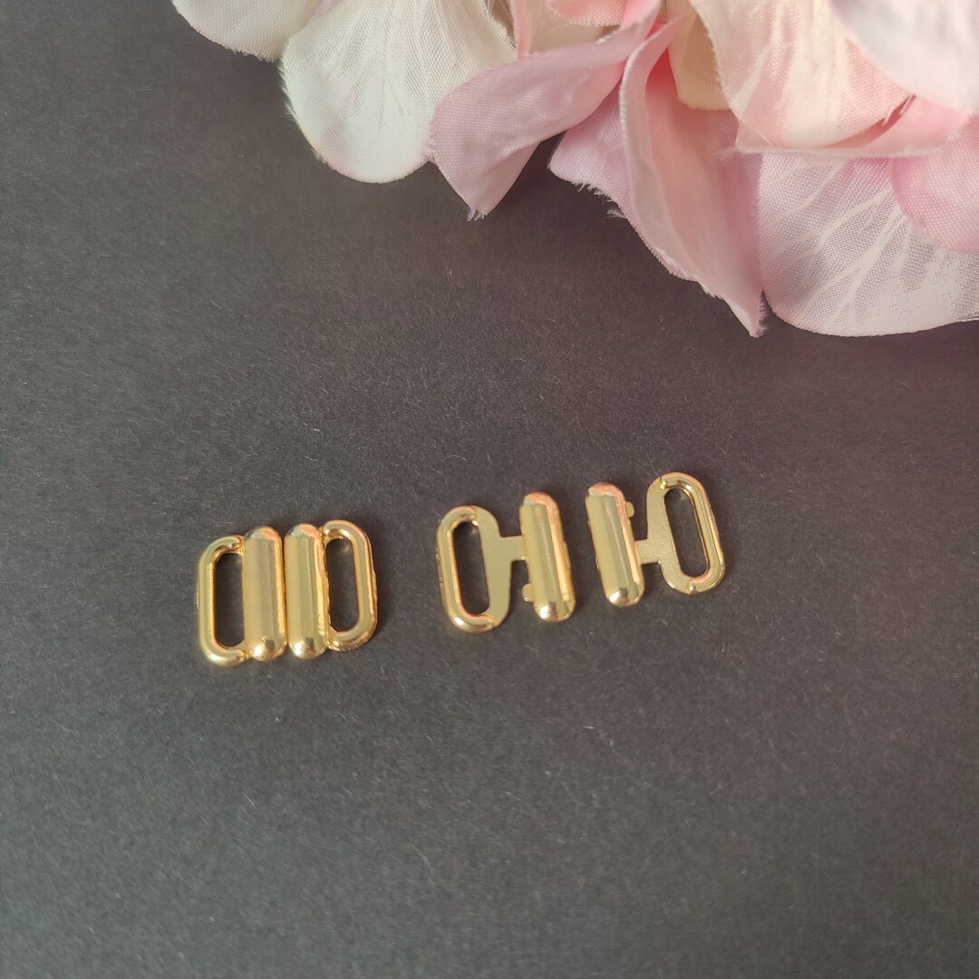 10 Mm Gold Metal Bikini Closure, Fastener / Bikini Swimwear Hook Gold ...