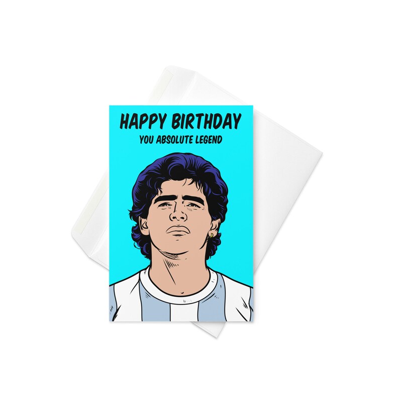 Diego Maradona Birthday Card: Football Legend - Etsy