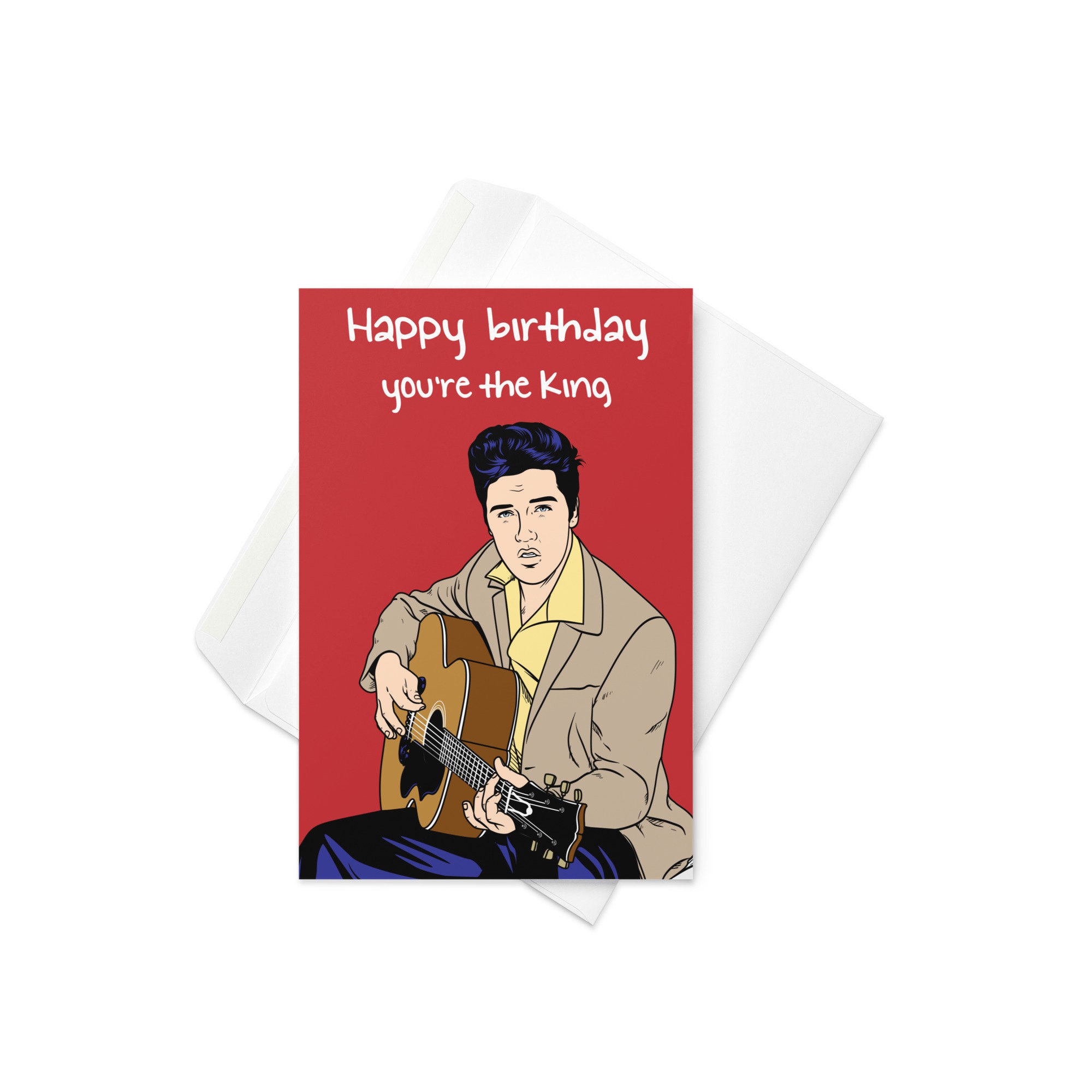 Elvis Presley, Birthday Greeting Card - 'happy Birthday, You're the ...