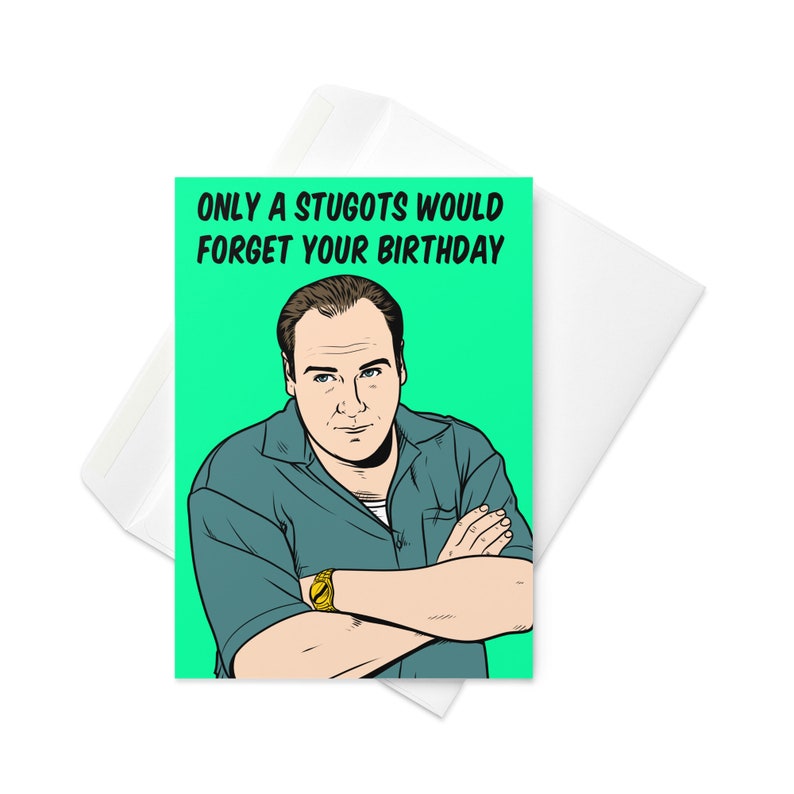 Happy Birthday Greeting Card Featuring Tony Soprano (james Gandolfini ...