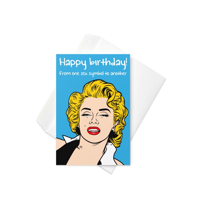 Marilyn Monroe Birthday Greeting Card Etsy