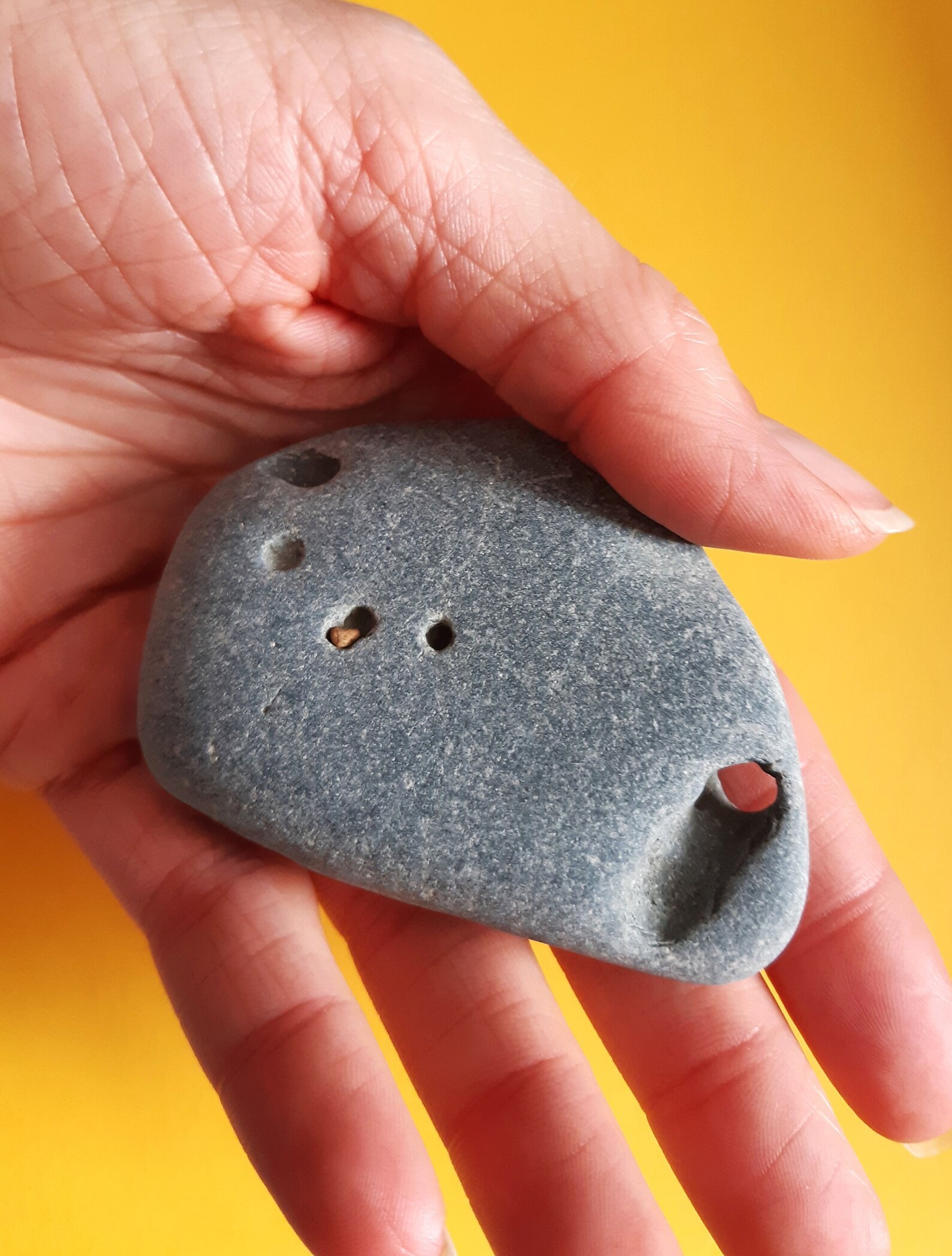 Natural Irish Sea Pebble (hag Stone) ,celtic Hag Stone . Adder Stone ...