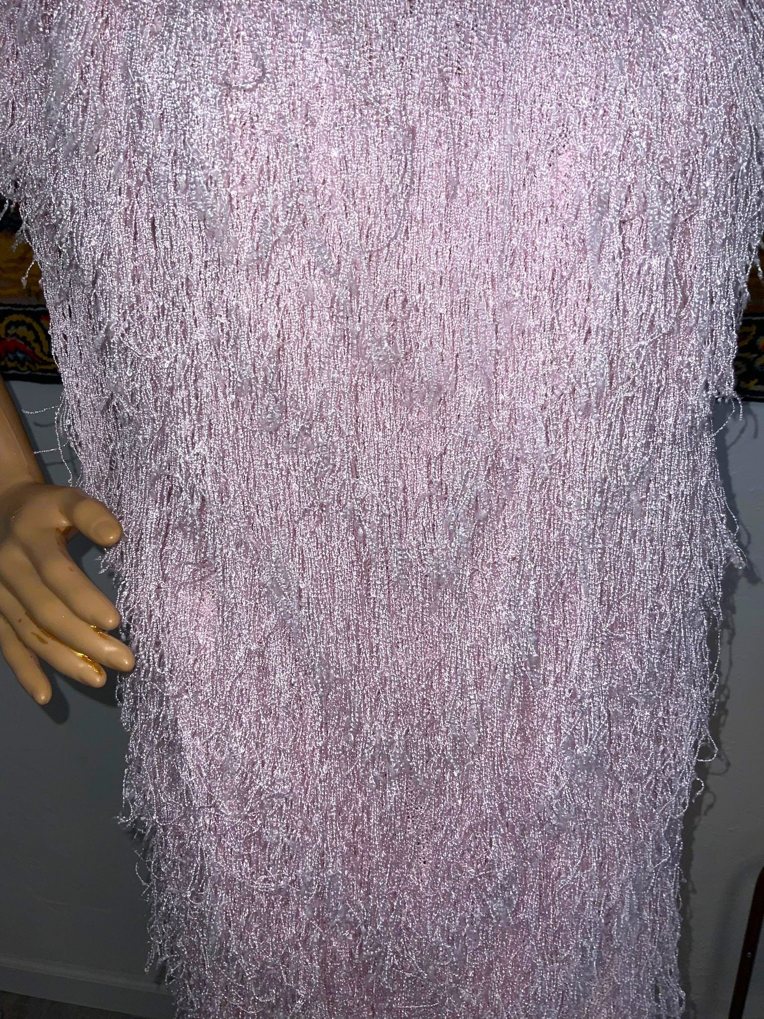 Vintage Light Pink 1980s French Rags Hand Loomed Fringe Dress - Etsy