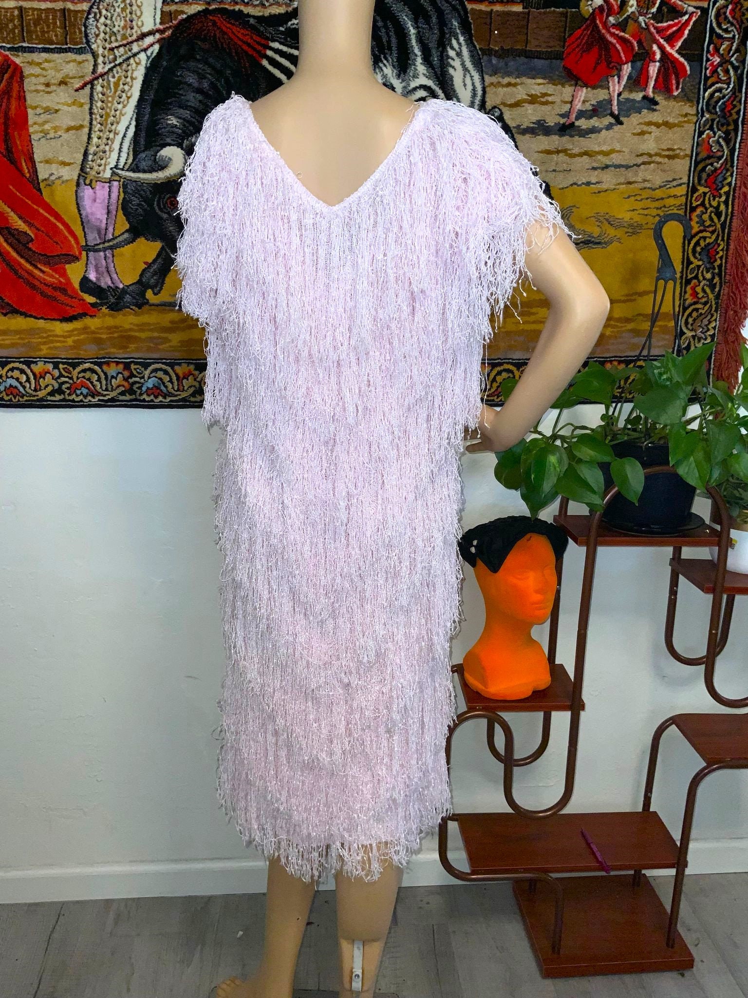 Vintage Light Pink 1980s French Rags Hand Loomed Fringe Dress - Etsy