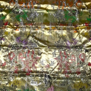 Vintage Asian Brocade Tablecloth/tapestry - Etsy