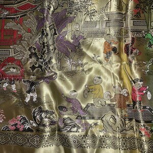 Vintage Asian Brocade Tablecloth/tapestry - Etsy