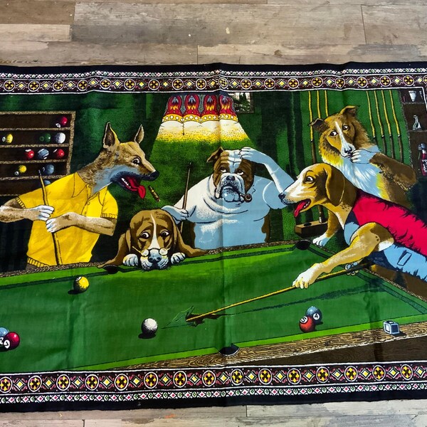 Dogs Playing Pool - Etsy