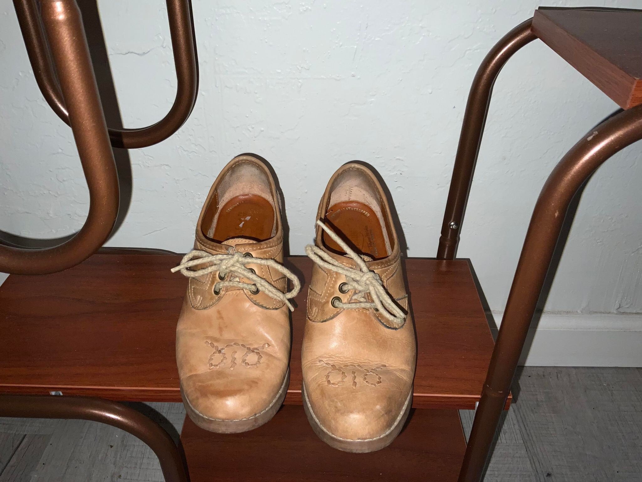 Vintage Cobbler Made in Brazil 70s Leather Lace up Wood Booties 5 1/2 ...