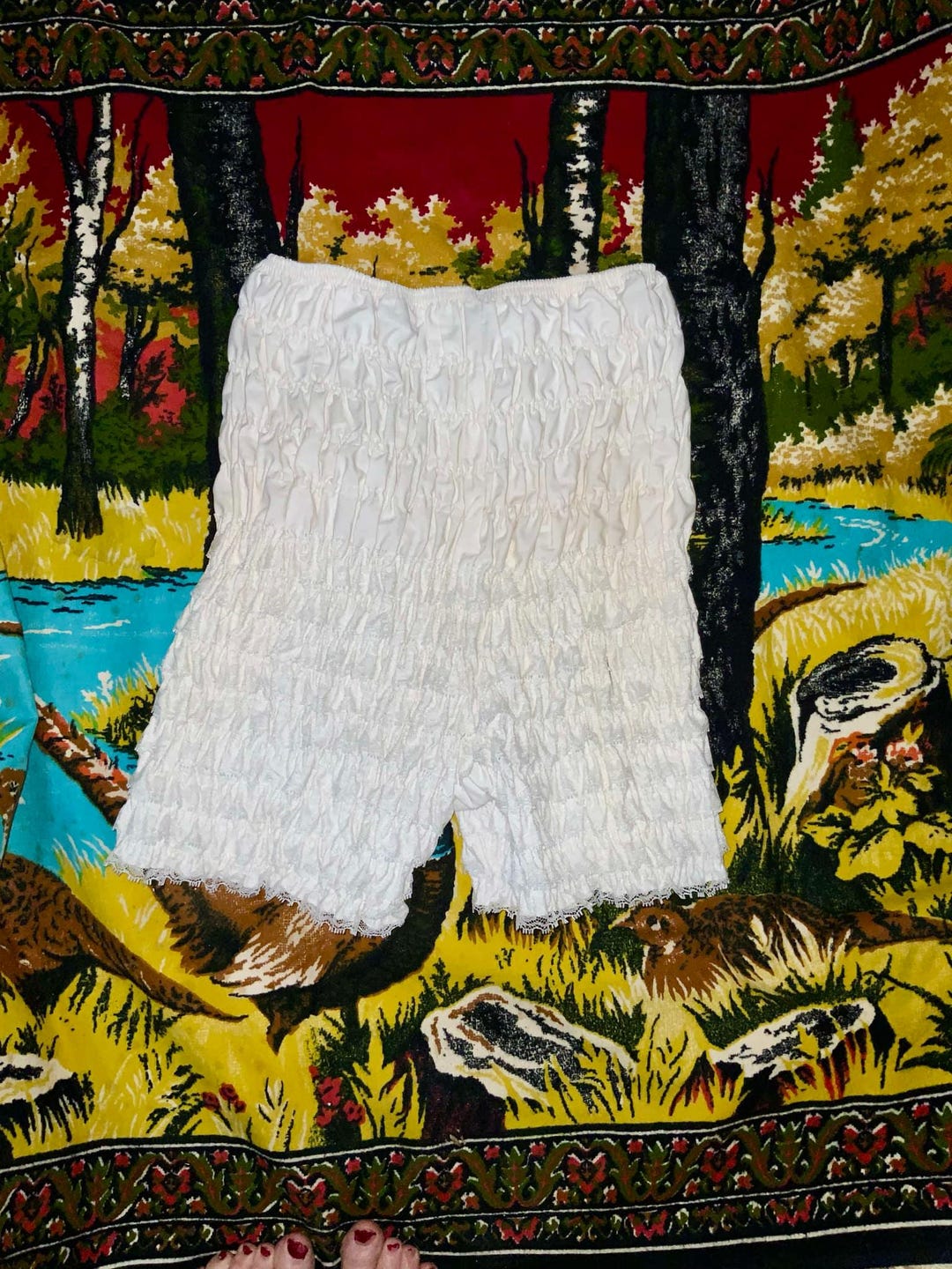 White Ruffle Pettipants: Lacey Dance Shorts (XL) - Etsy