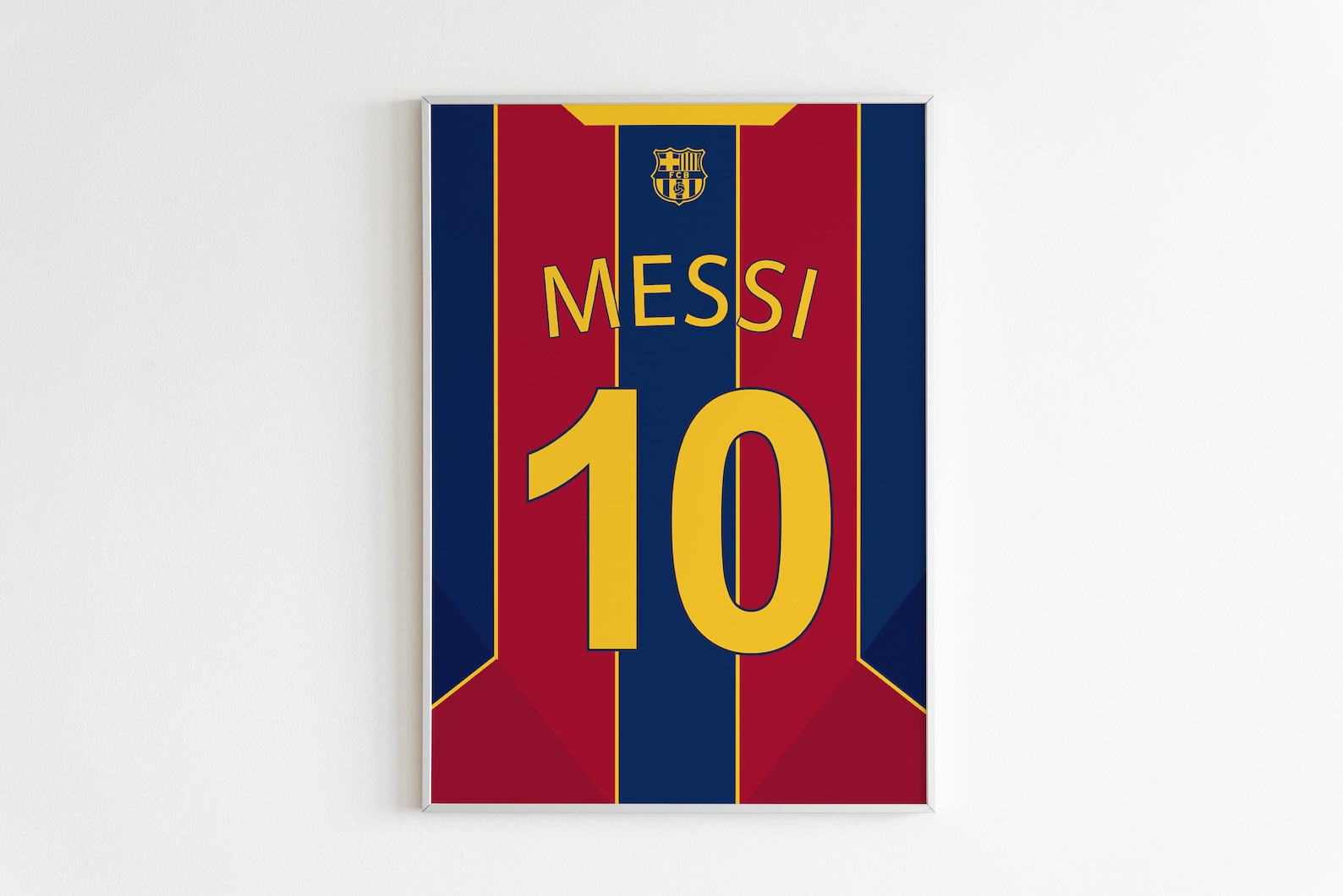 Lionel Messi 10 Barcelona 20/21 Home Shirt Print - Etsy