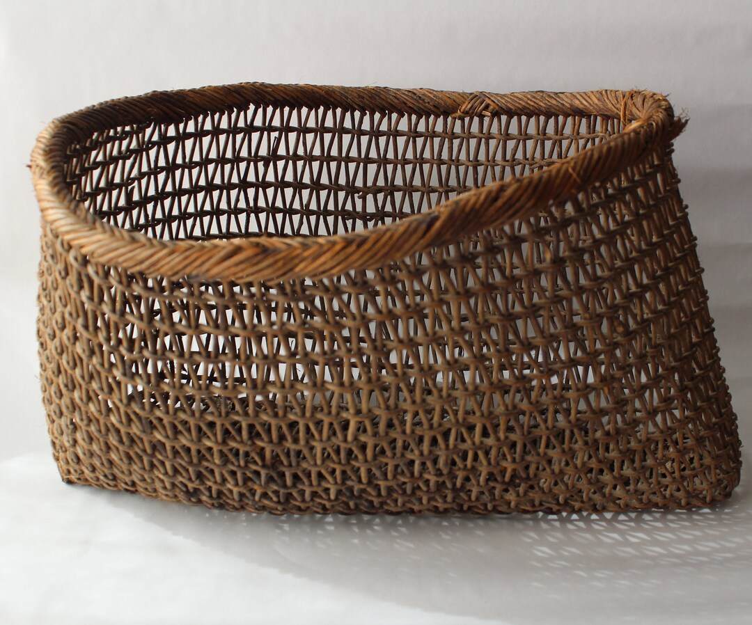Vintage Japanese Large Akebi Vine Basket / Hand Woven Basket - Etsy