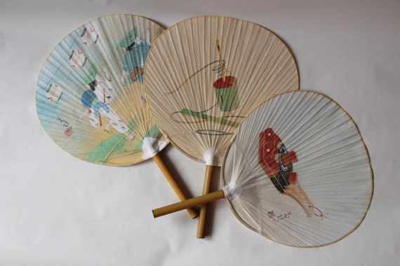 Vintage Japanese Fan / Uchiwa / List for a One Fan | Etsy