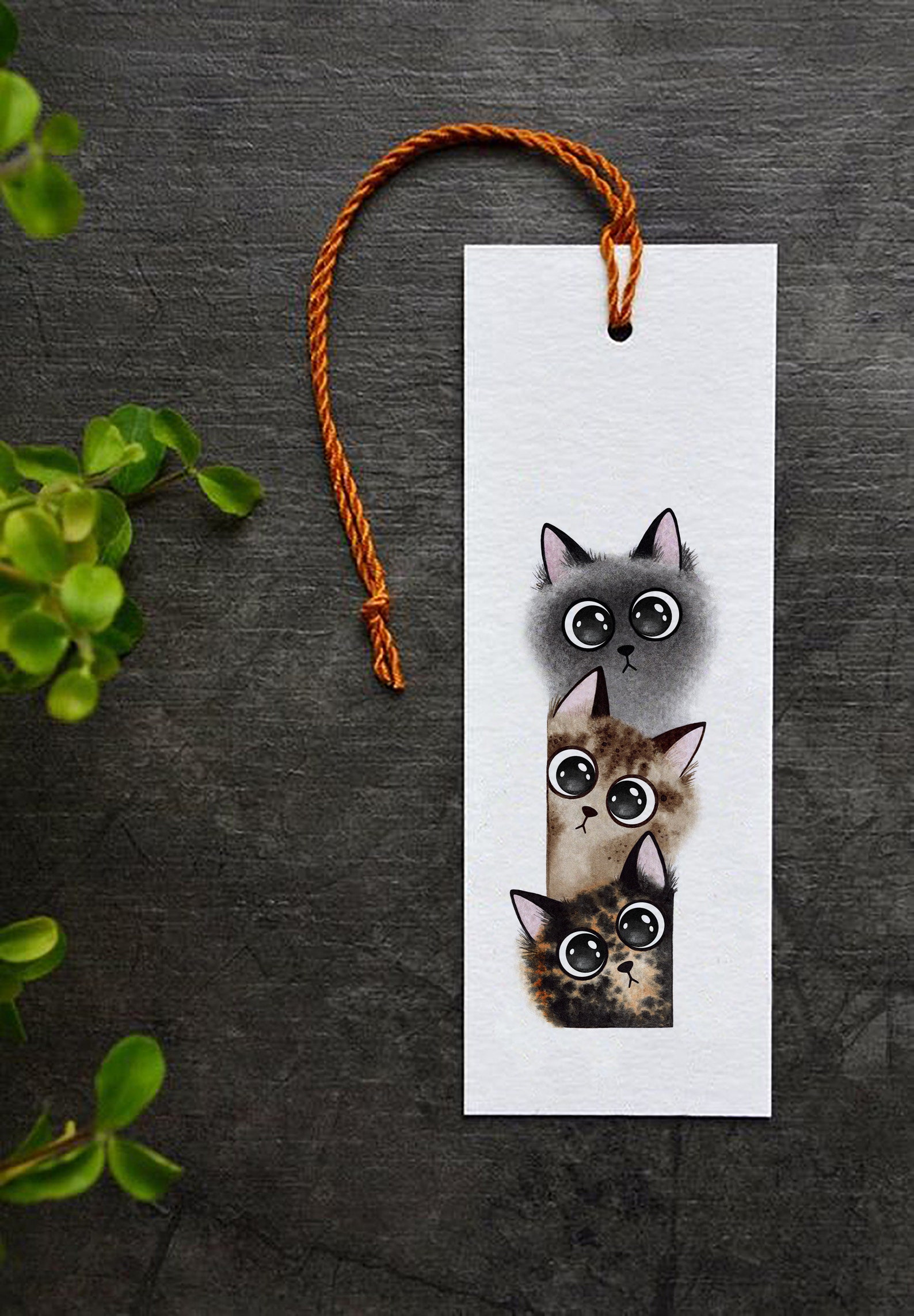 Cat Bookmark, Printable Bookmark, Cat Lover Gift, Watercolor Cat ...