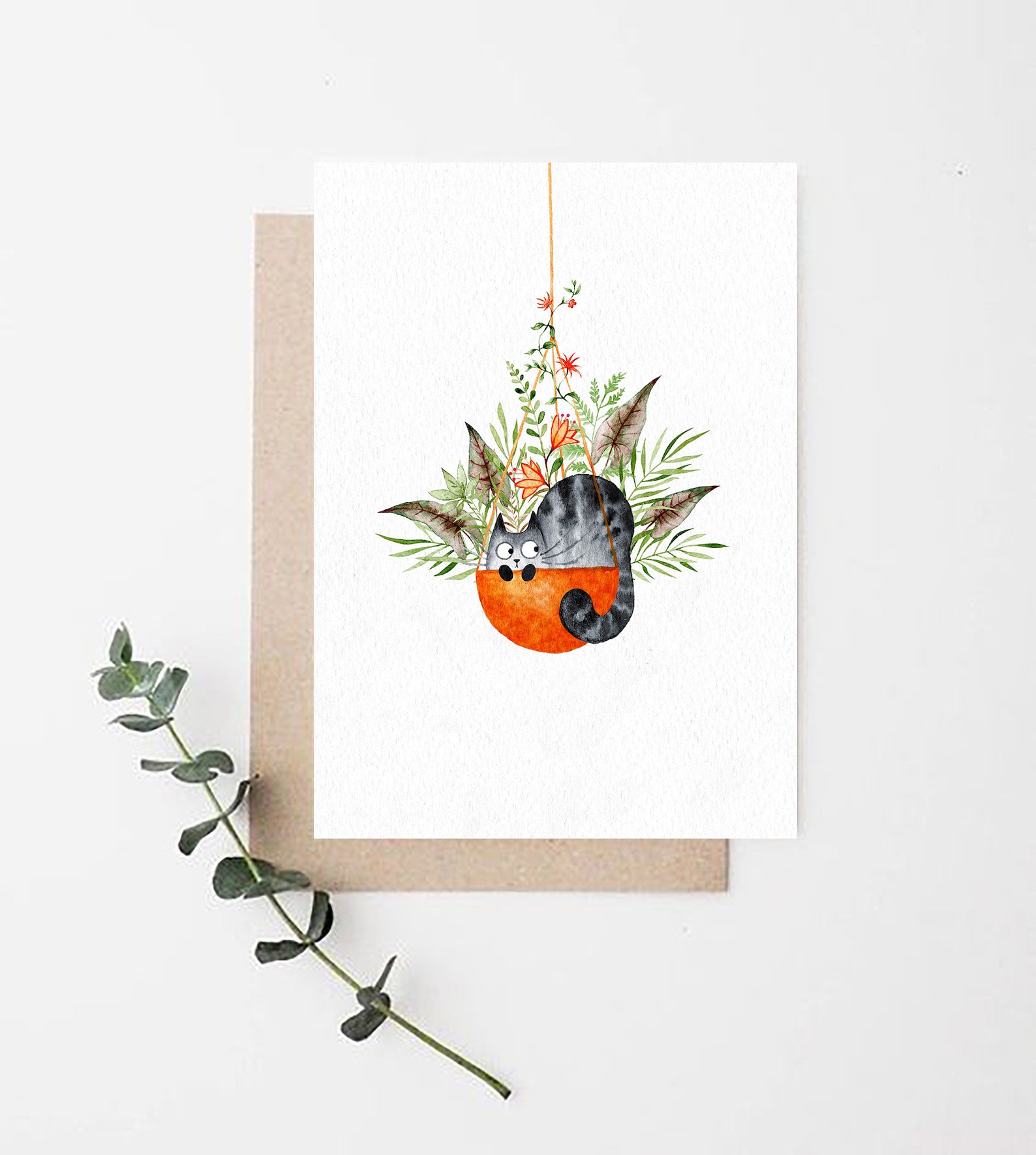 Cat Print Cat Decor Kids Room Wall Art Watercolor Painting | Etsy