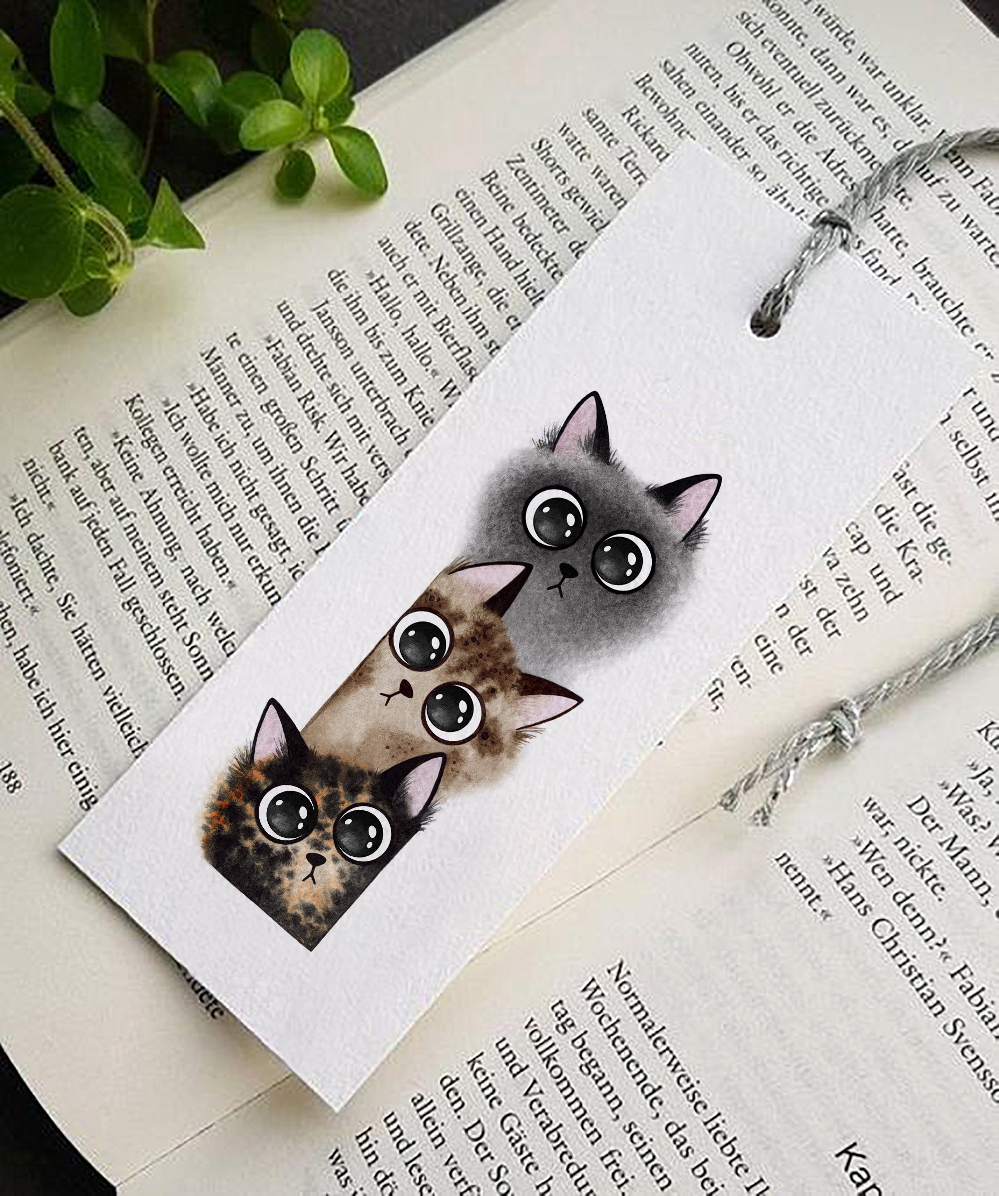 Cat Bookmark, Printable Bookmark, Cat Lover Gift, Watercolor Cat ...