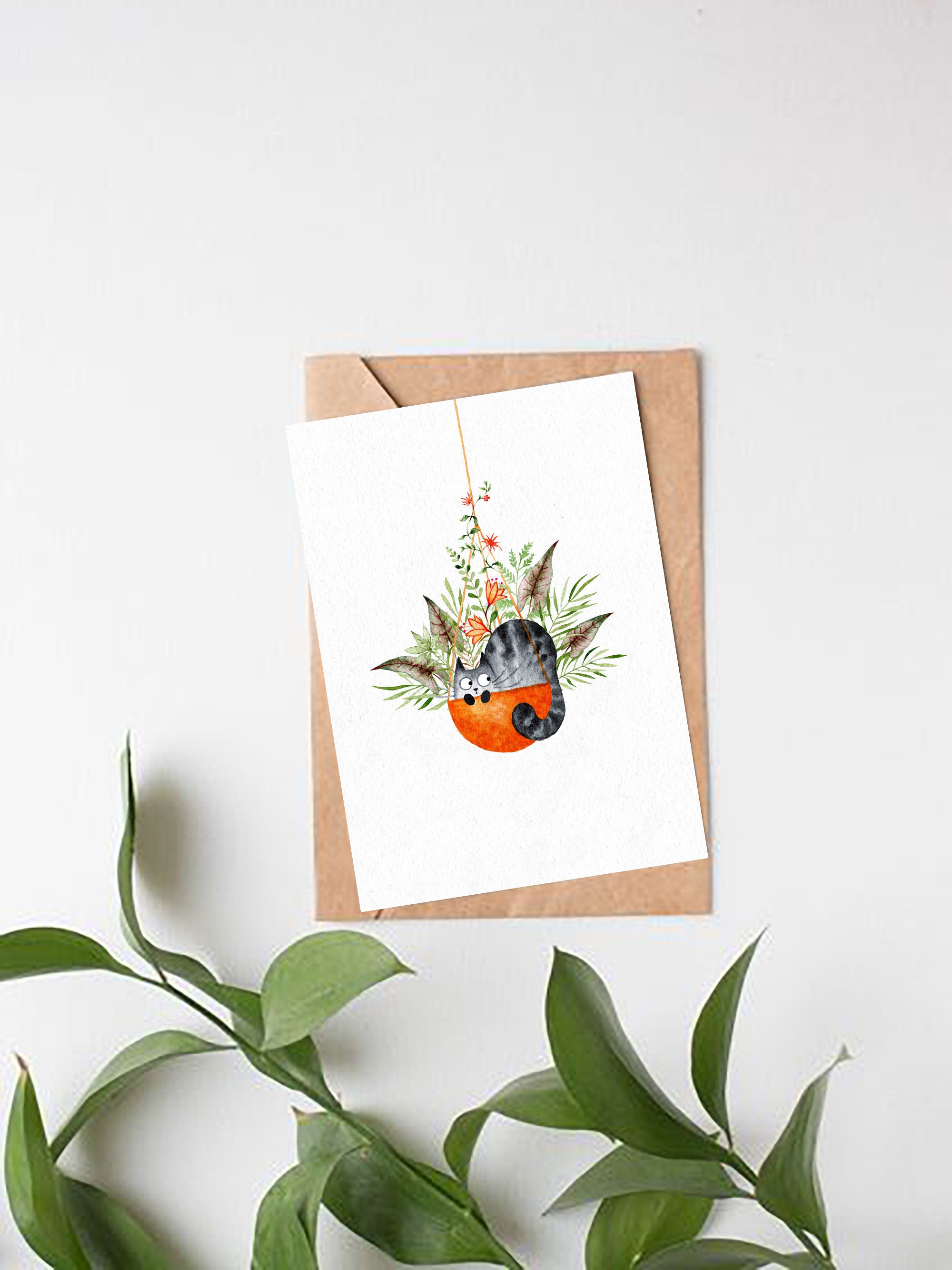 Cat Print Cat Decor Kids Room Wall Art Watercolor Painting | Etsy