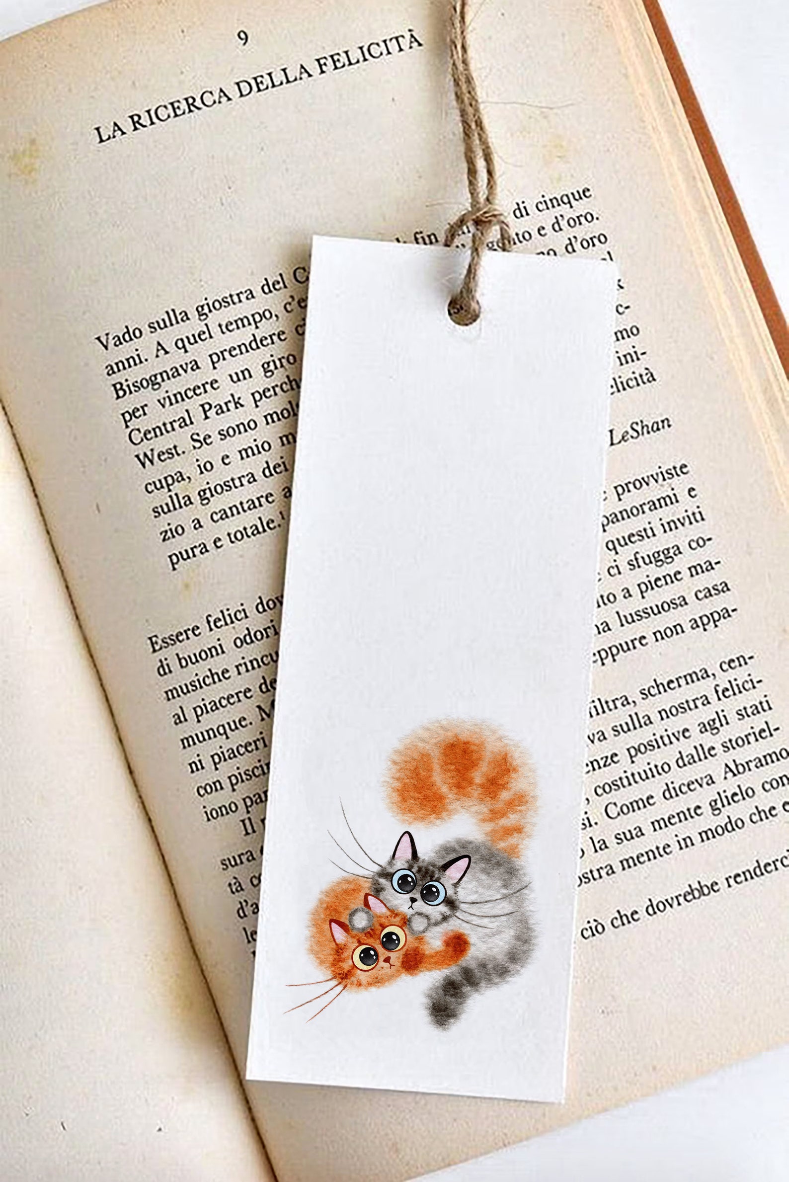 Cat Bookmark, Printable Bookmark, Cat Lover Gift, Watercolor Cat ...