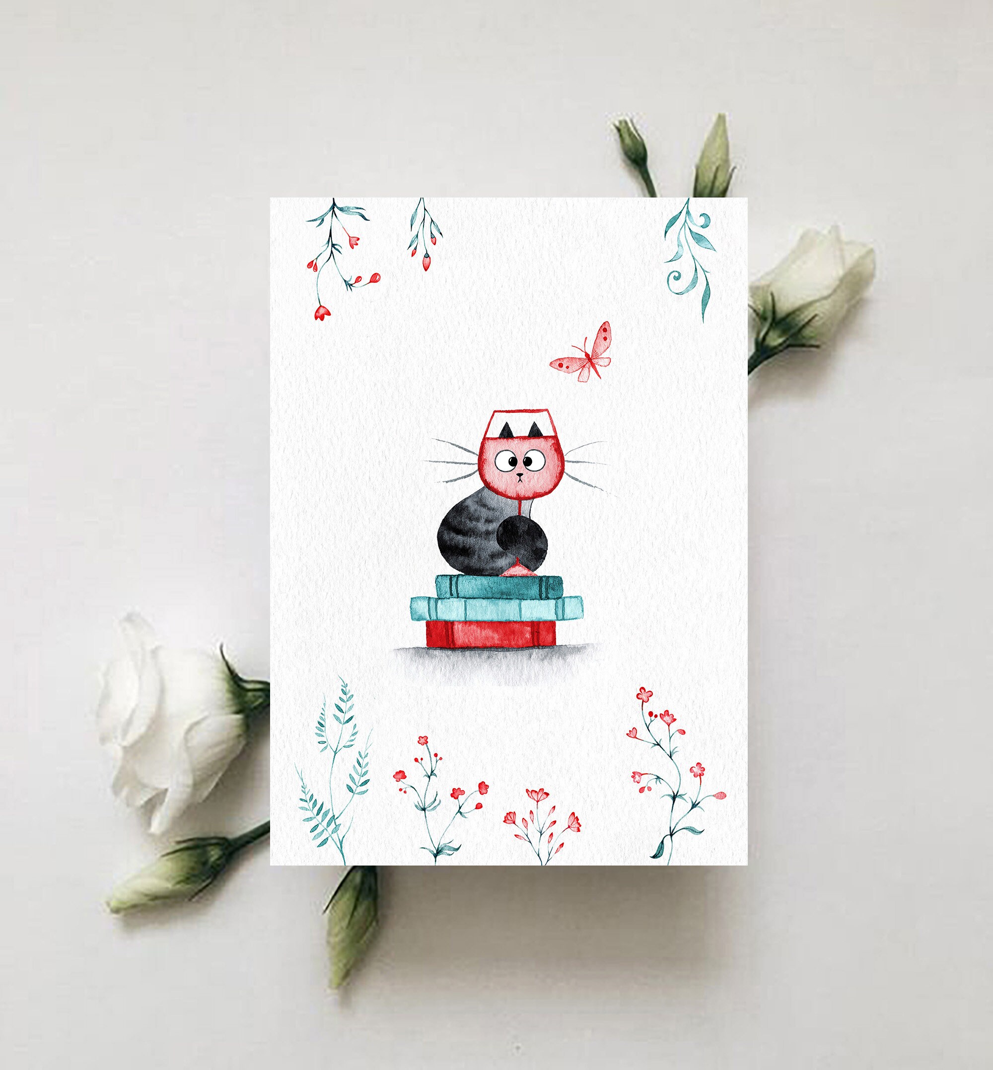 Cat Print Cat Decor Cat Lover Gift Living Room Wall Art - Etsy