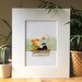 Living Room Decor, Red and Black Cat Poster, Cat Lover Gift, Watercolor ...